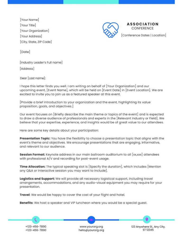 Invitation Letter for Speakers Examples & Best Practices